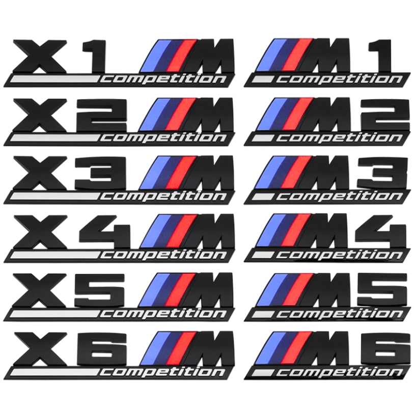 Logo BMW M2 / M3 / M4 / M5 Compétition Noir | RS SHOP